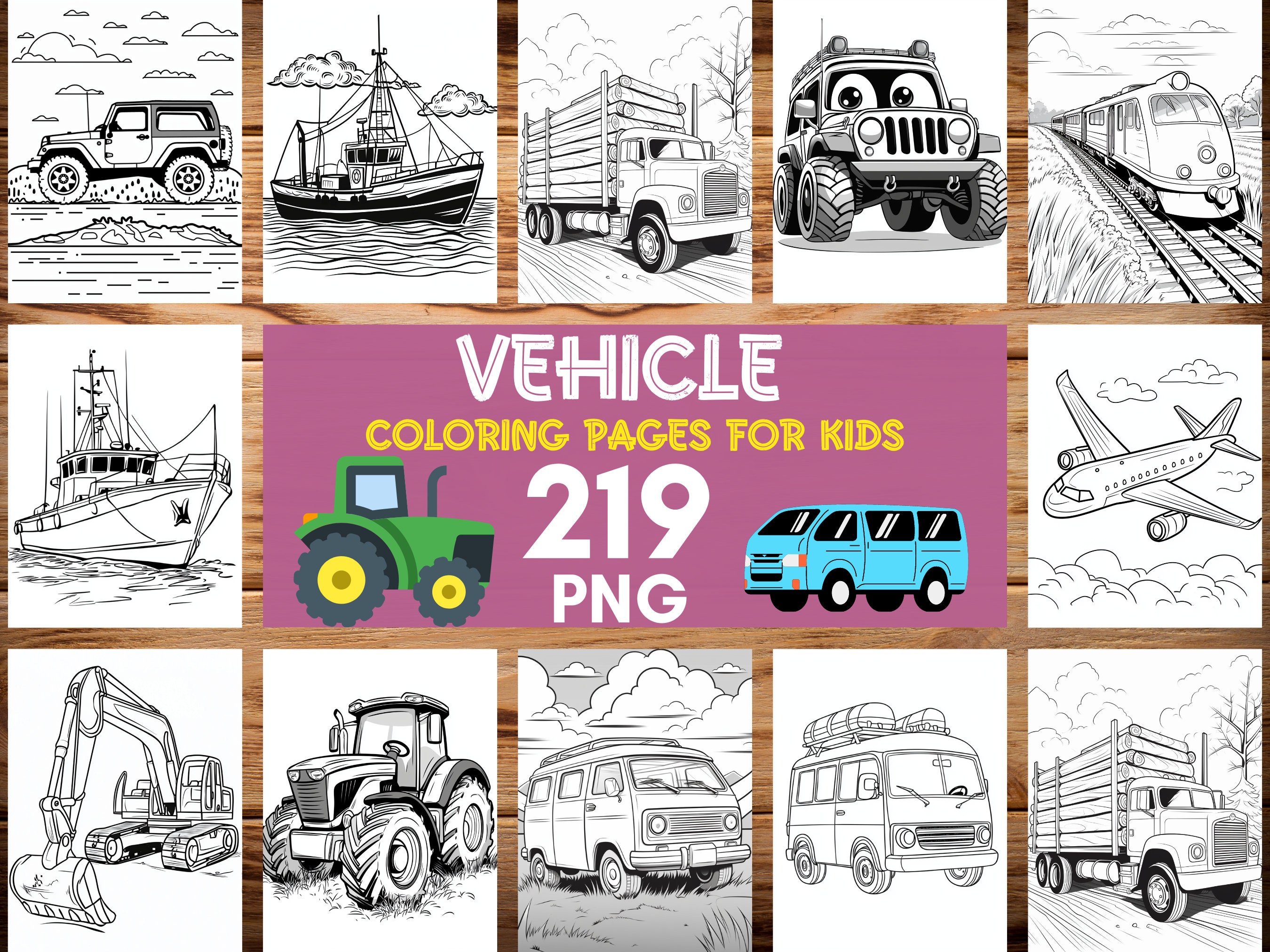 219 Vehicle Coloring Pages for Kids,toddlers,preschoolers,transport ...