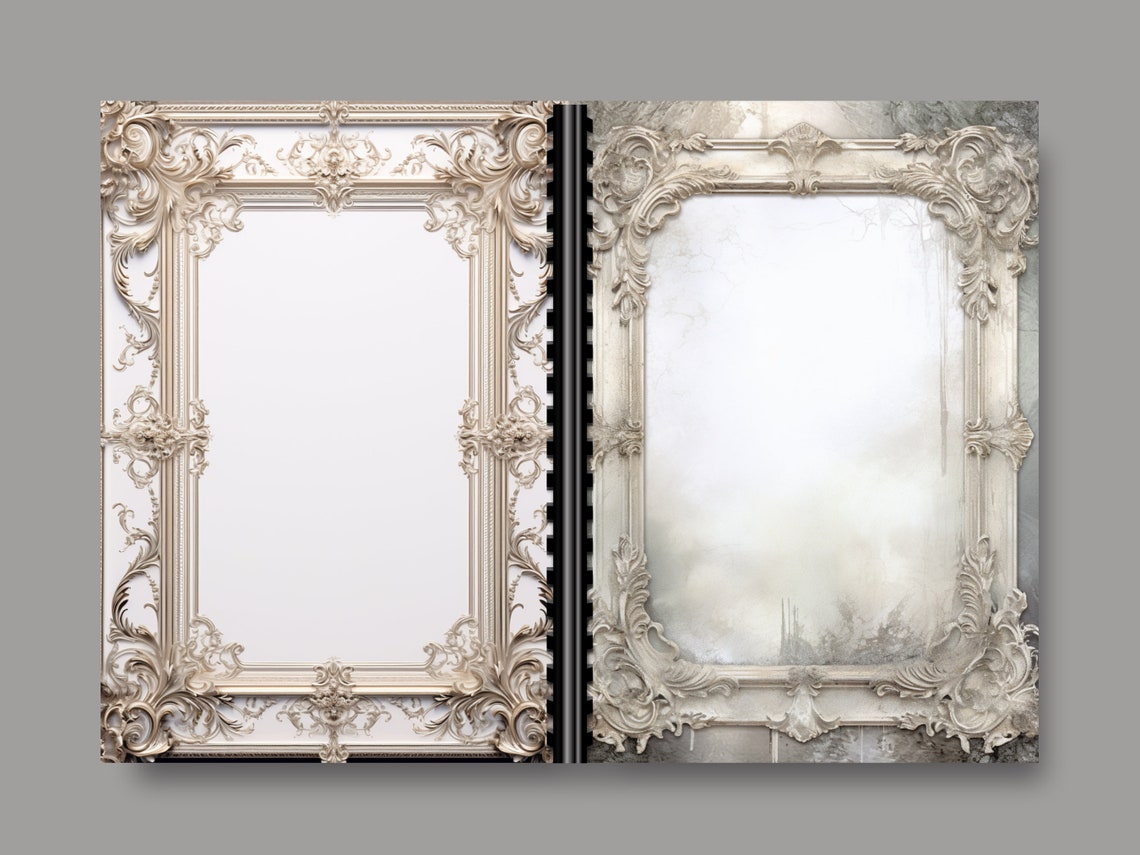 150 Gilded White Book Covers: Printable KDP Template (PNG) - Etsy