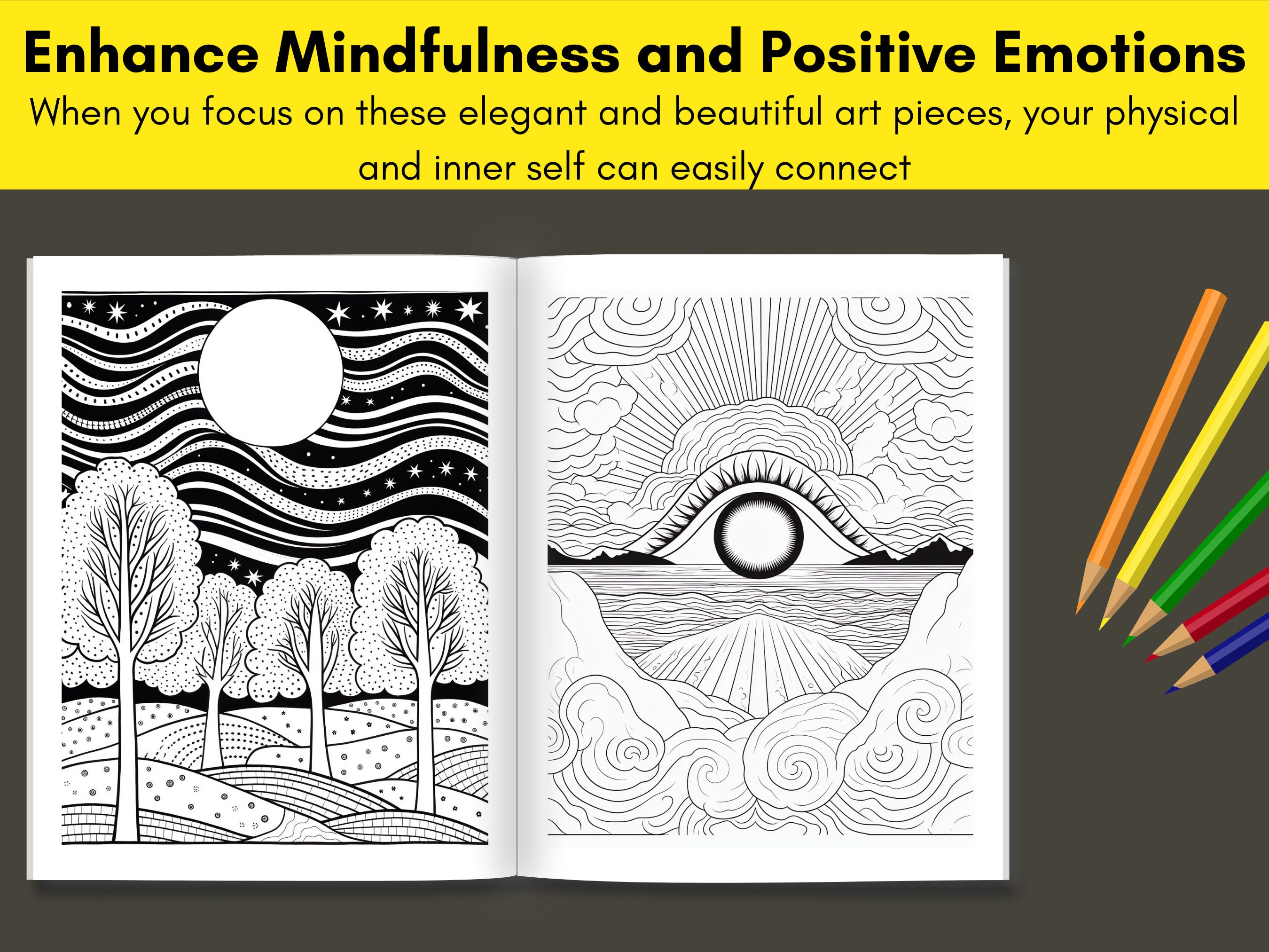 140 Boho Art Coloring Pages for Adults, Mindfulness Coloring Pages ...