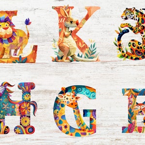 82 Animal Alphabet Sublimation Bundle,cute Animal Alphabet Png,alphabet ...