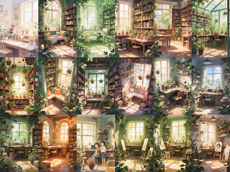Anime Book Lover Wallpaper Pack: 4K Dual Monitor Backgrounds (181 PNG ...