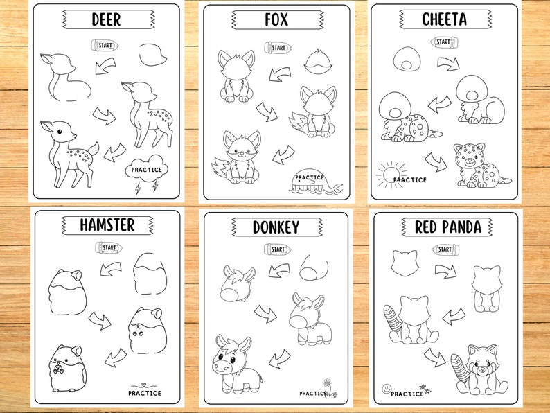 How to Draw Cute Animals for Kids: Simple and Easy Step-by-step Guide ...