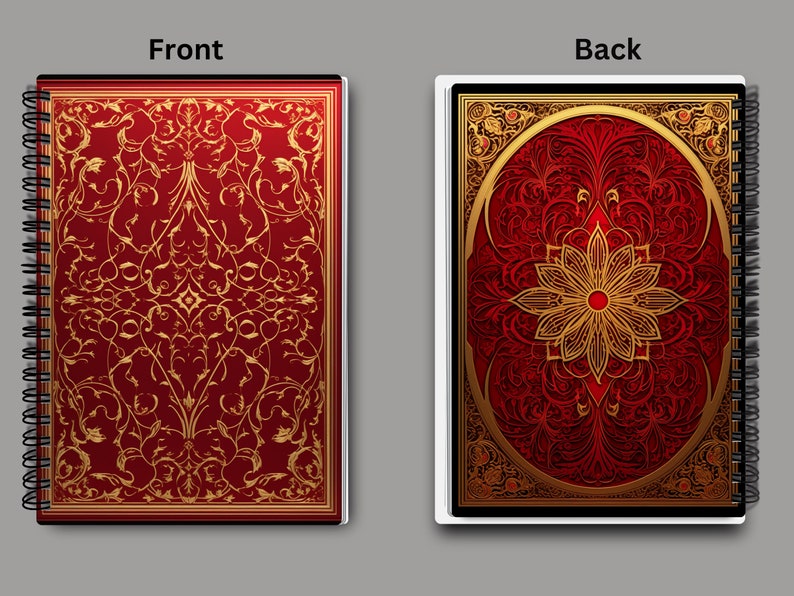 175 Gilded Red Book Covers: Printable KDP Cover Templates - Etsy