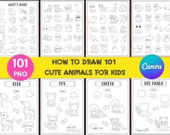 How to Draw Cartoon Faces Kids Printable Worksheets // How-to-draw E ...