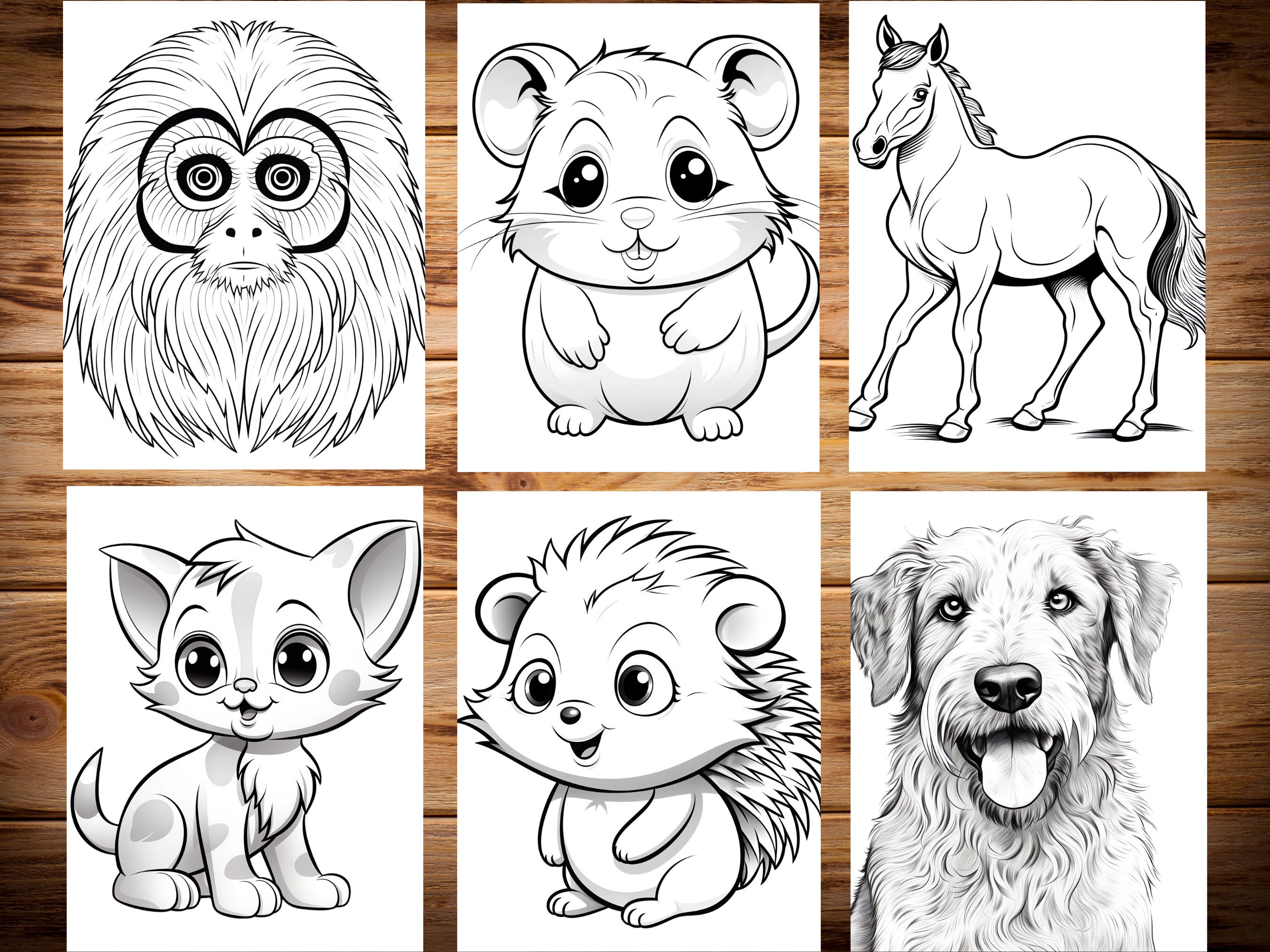 359 Cute Animals Coloring Pages for Kids,animals Coloring Sheets ...