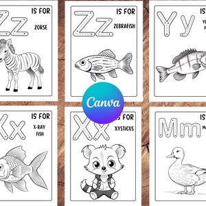 ABC Animal Alphabet Coloring Pages for Kids,preschool Coloring Pages ...