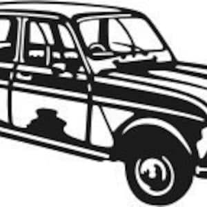 Renault 4 / 4l DXF laser cutting//french car - Etsy France
