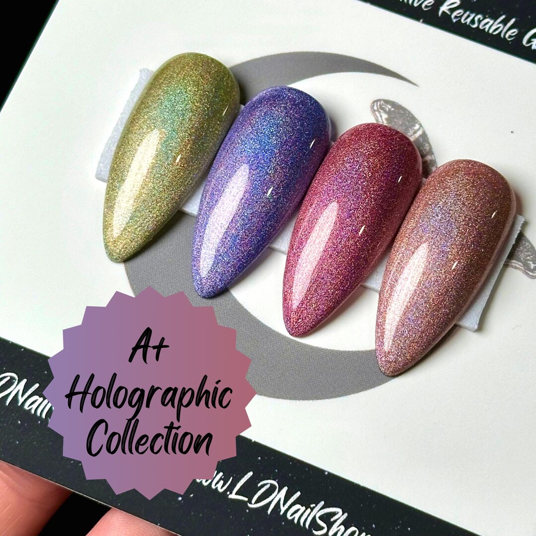 A+ Holographic Collection, Fall Press on Nails, Basic Holo Nails ...