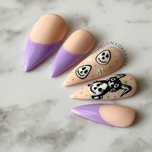 Goth Easter Bunny, Creepster Nails, Alt Easter, Press on Nails, Gothic ...