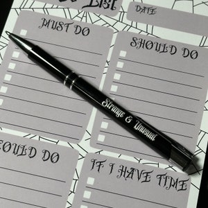 Goth To-do List Planner, Productivity Notepad, Spooky Cute Goth ...