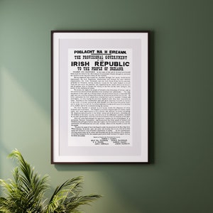 Irish Proclamation Print, 1916 Easter Rising Proclamation, Ireland ...