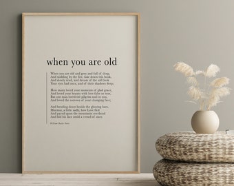 When You Are Old - Etsy