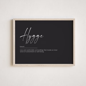 Hygge Print, Hygge Definition Poster, Hygge Gift, Hygge Sign ...