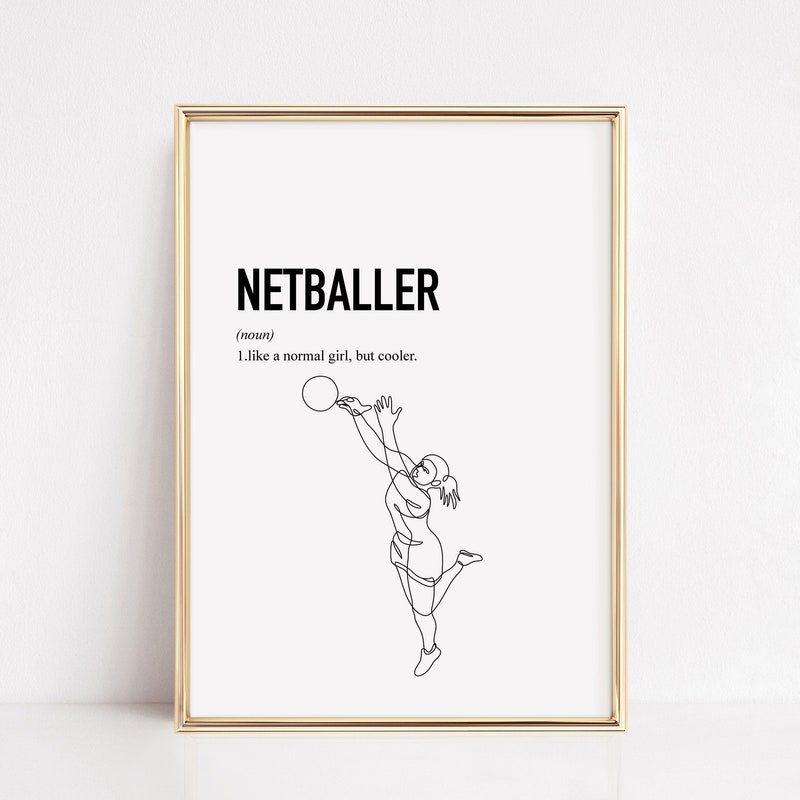 Netball Gift Team Print - 60+ Gift Ideas for 2025