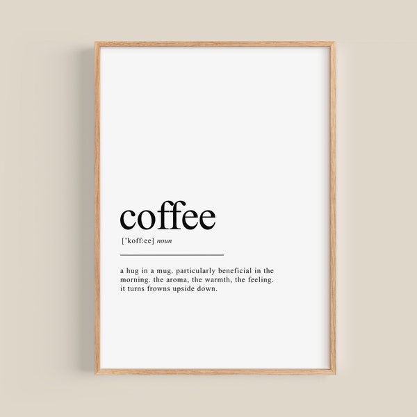Coffee Definition Print - Etsy