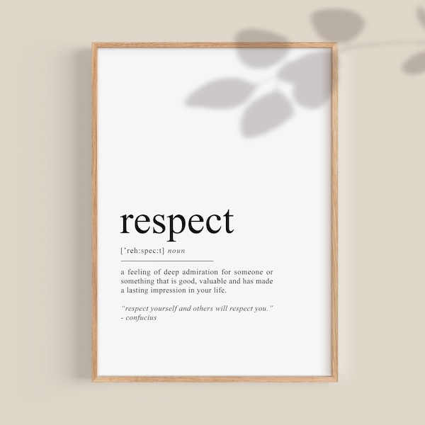 Respect Poster - Etsy