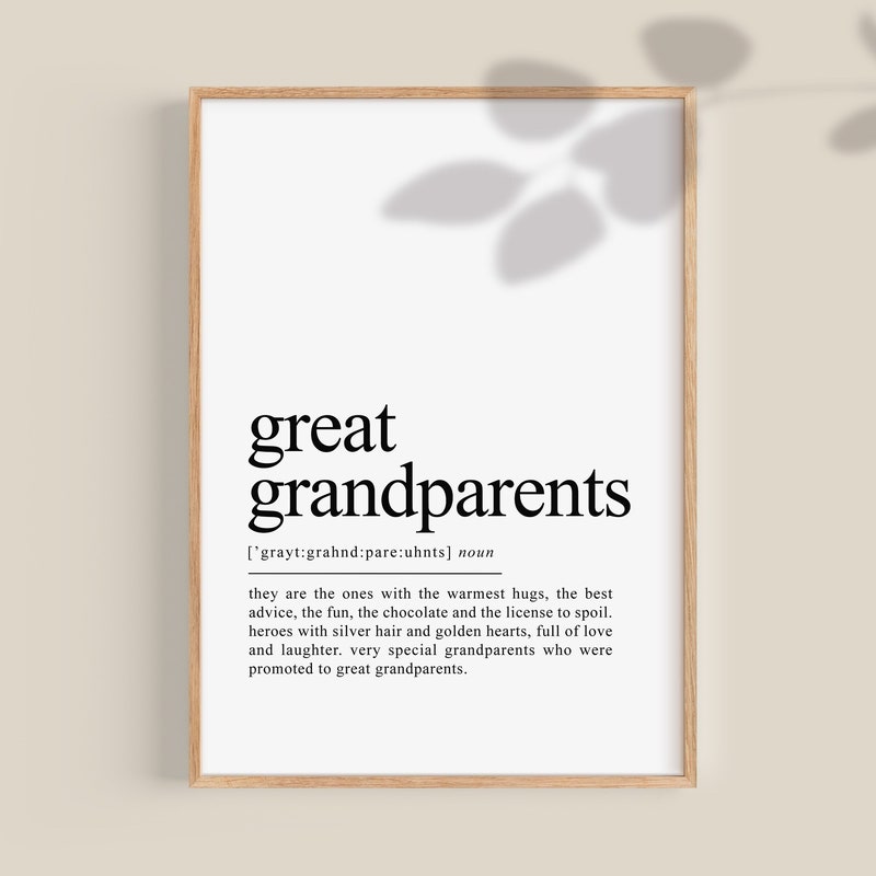 Grandparent Dictionary - Etsy UK