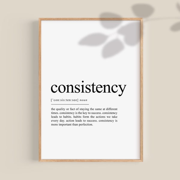 Consistency Poster - Etsy