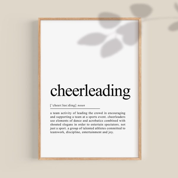 Cheerleading Inspirational Poster - Etsy