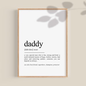 Daddy Definition Print, Daddy Gifts, Gift for Daddy, New Daddy Gift ...
