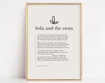 Leda and the Swan Print - Etsy