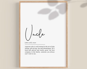 Uncle Wall Poster - Etsy