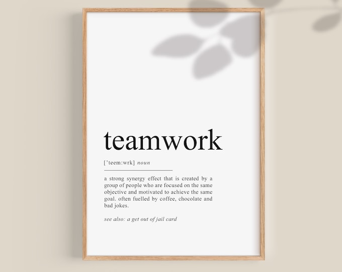 Teamwork Signs Teamwork Rules Wall Art Teamwork Quotes - Etsy
