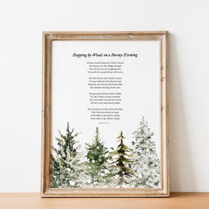 Stopping by Woods on a Snowy Evening, Robert Frost Christmas Poem ...