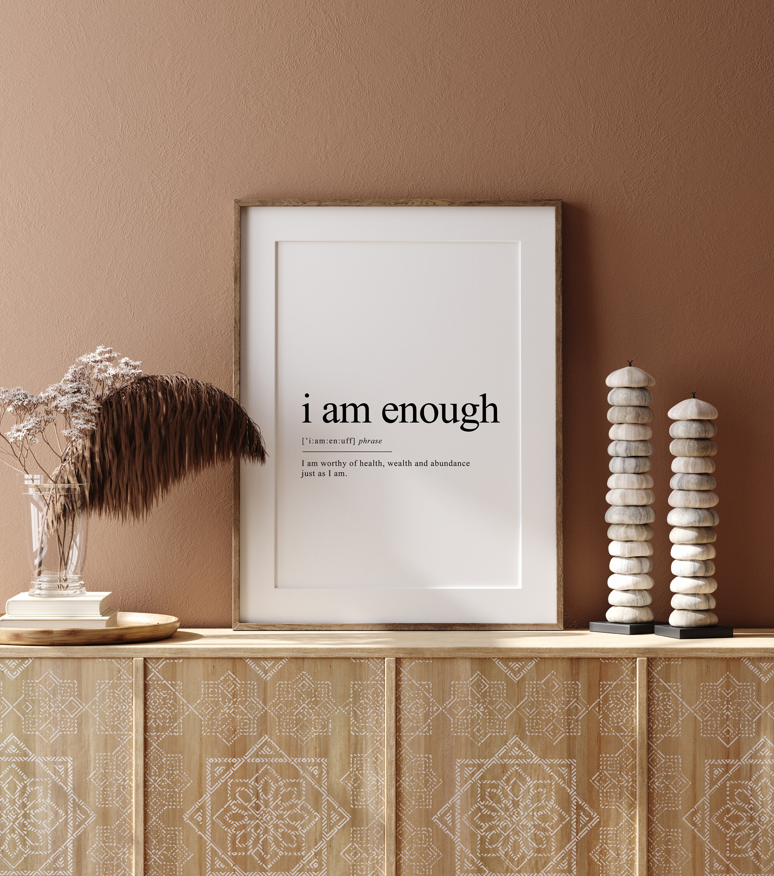 I AM Enough Poster, Manifestation Poster Manifest Print | Affirmation ...