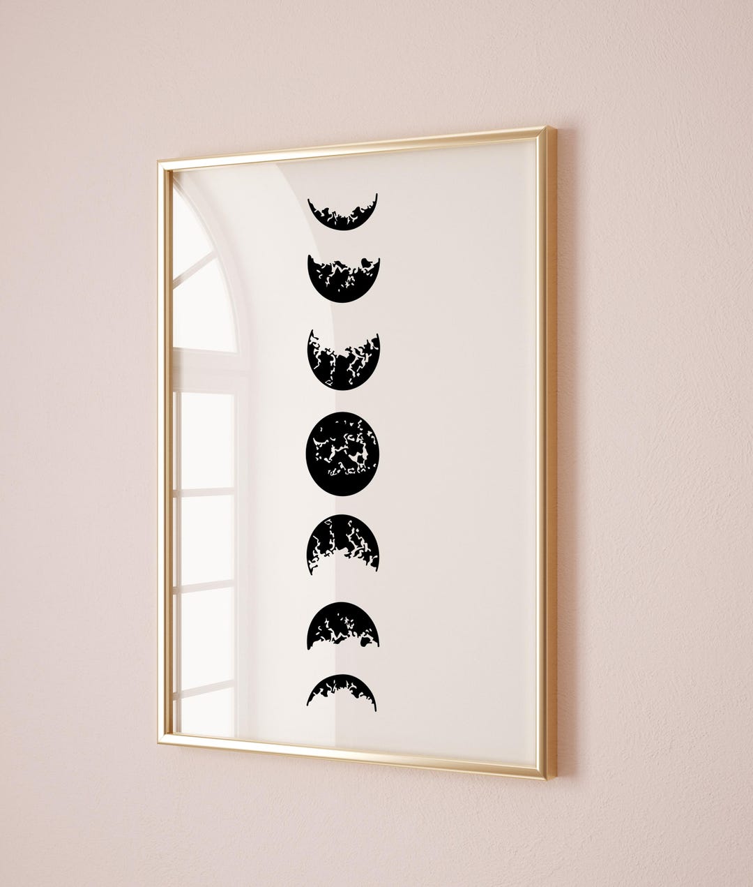 Halloween Moon Phase Art Print, Spooky Wall Decor (digital Download) - Etsy