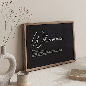 Maori Print, Whanau Definition Print, Whanau Poster, New Zealand Family ...