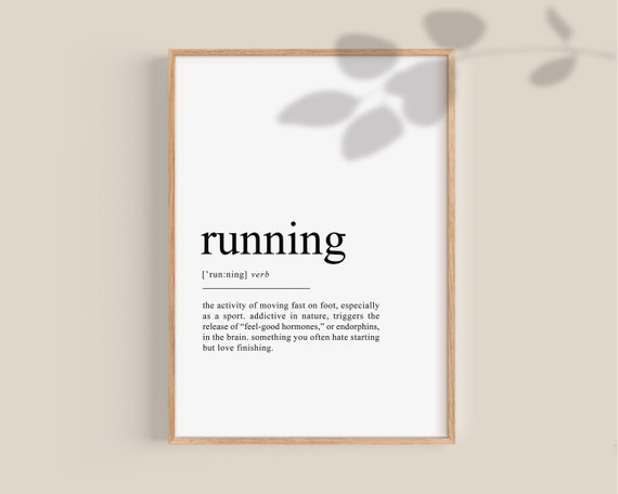 Running Definition Runner Gift Marathon Runner Gifts - Etsy