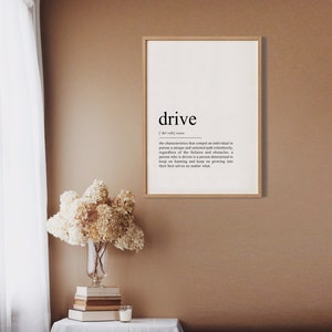 Drive Definition Prints, Office Wall Art, Office Art Prints ...