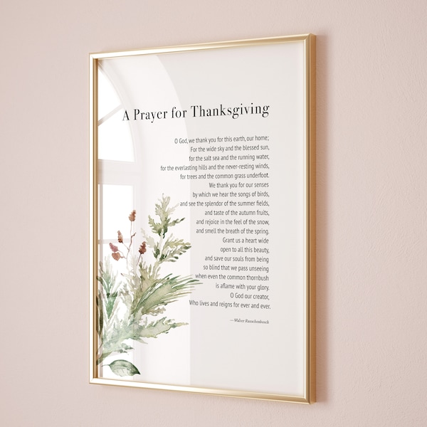 Thanksgiving Prayer - Etsy