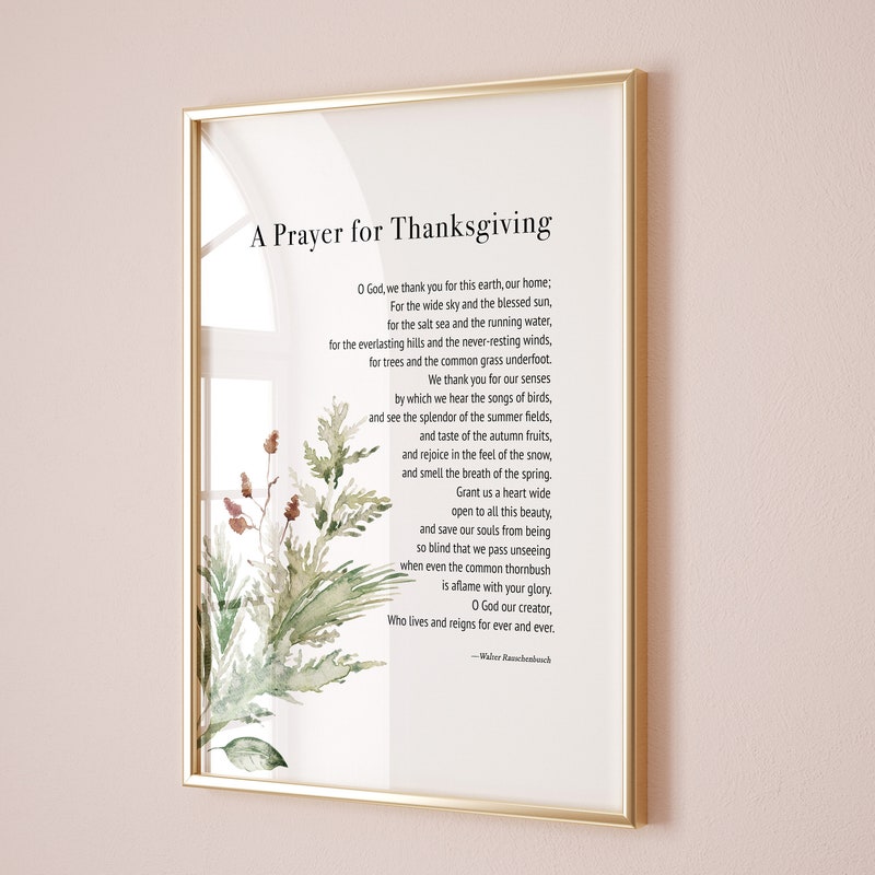 Thanksgiving Prayer - Etsy