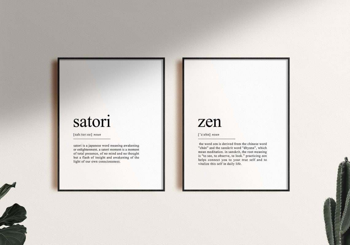 Manifestation Printables Zen Satori Set of 2 Posters - Etsy