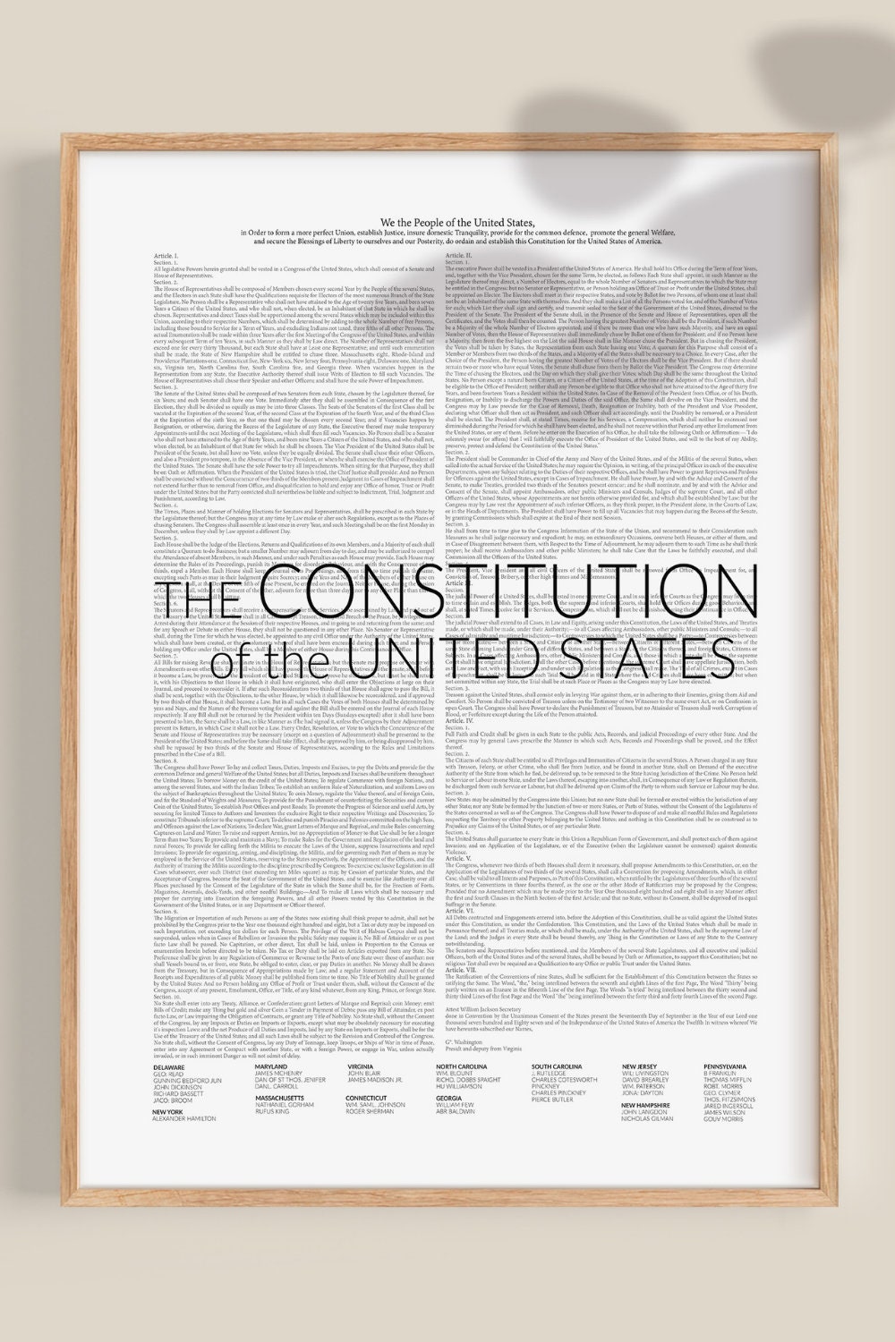 United States Constitution Print US Constitution Poster We - Etsy Australia