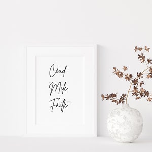 Cead Mile Failte Print, Céad Míle Fáilte Sign, Irish Wall Art, Ireland ...