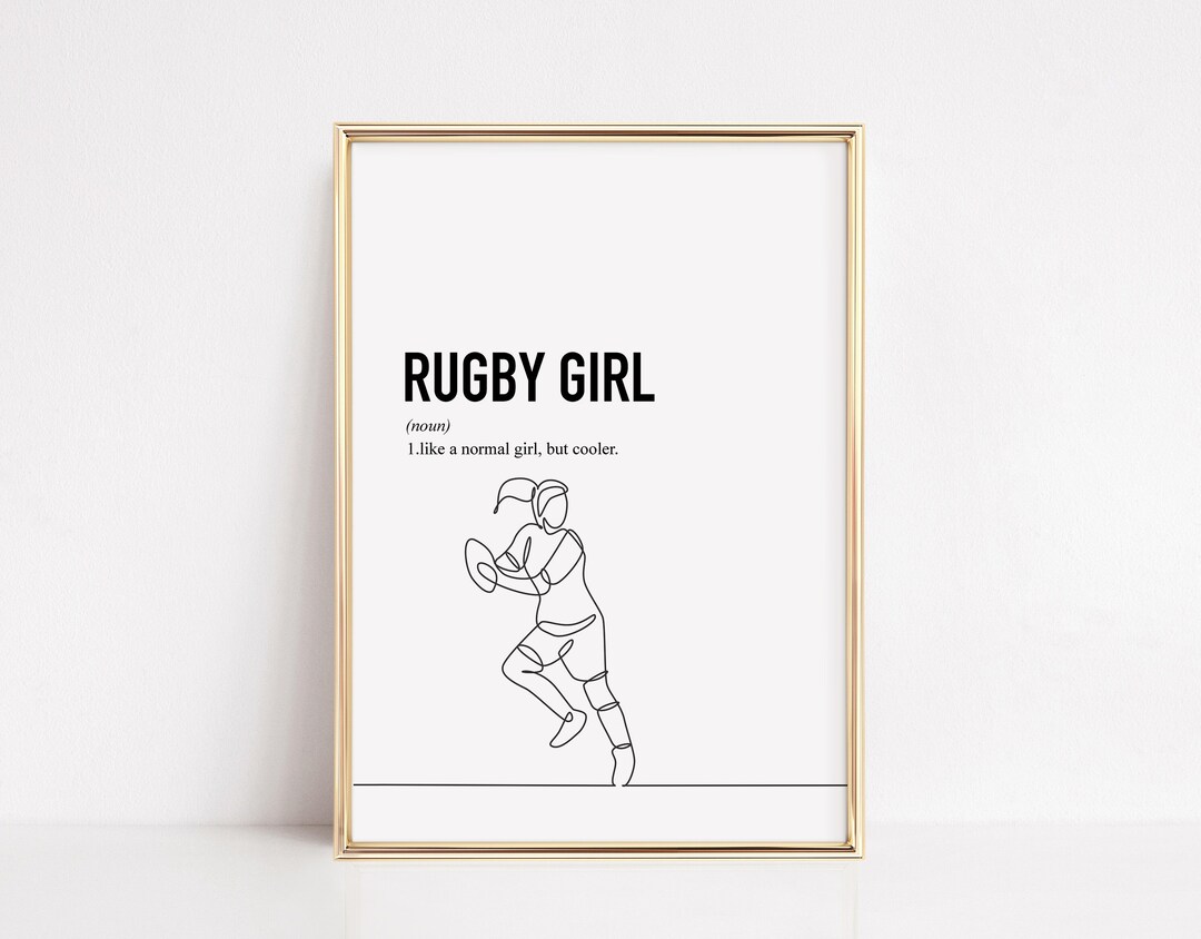 Rugby Gifts for Women, Rugby Print, Rugby Poster, Rugby Girl Print ...