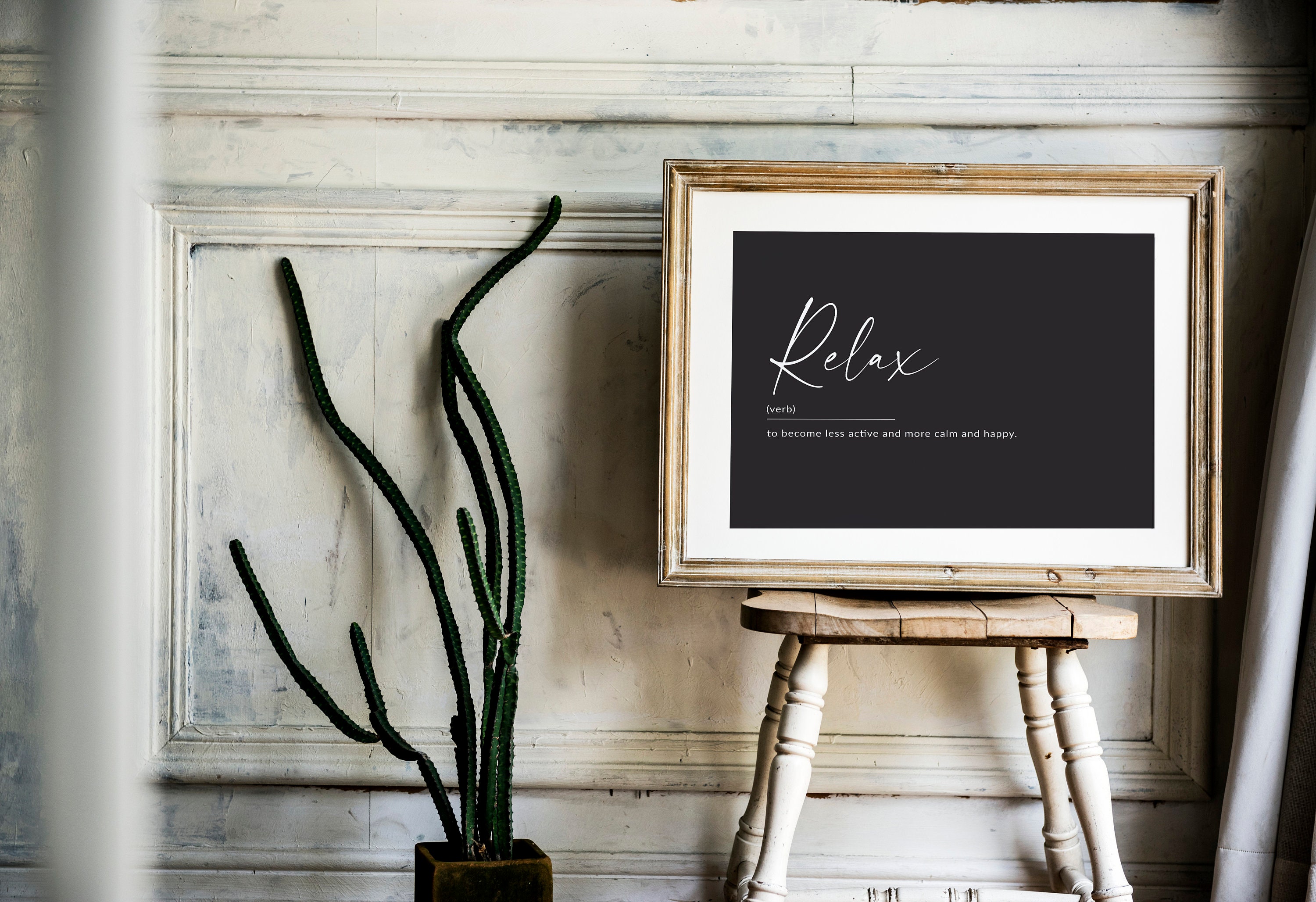 Relax Definition Print, Relax Dictionary Definition, Beauty Salon Decor ...