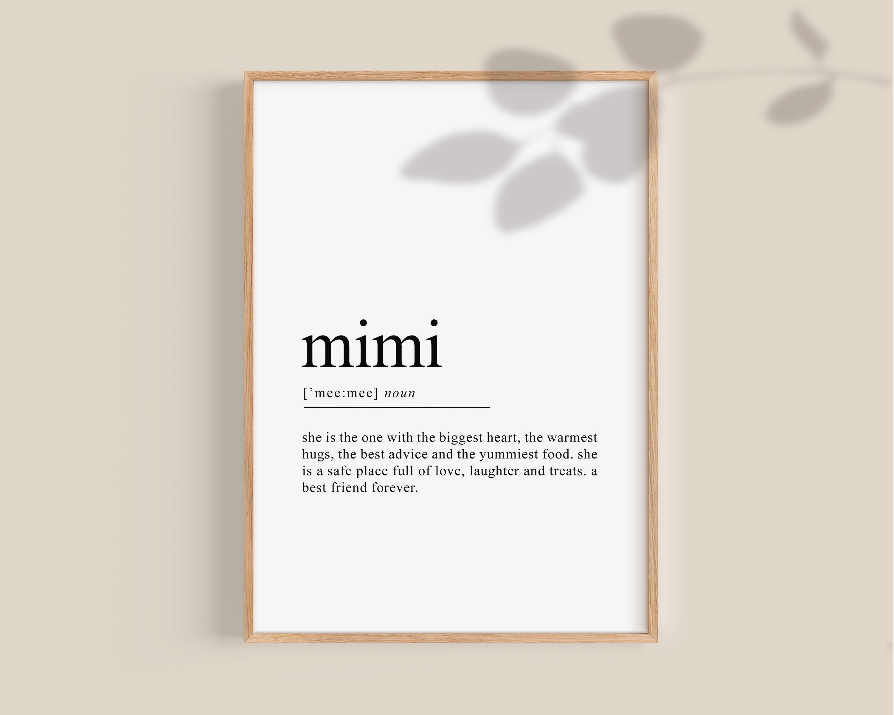 Mimi Definition Print Mimi Gift Gift for Mimi Grandma Gift - Etsy
