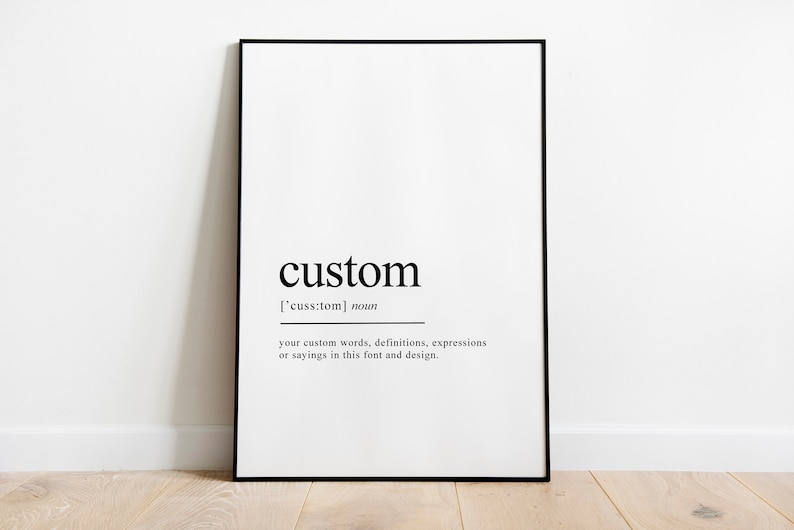Custom Definition Print - Etsy