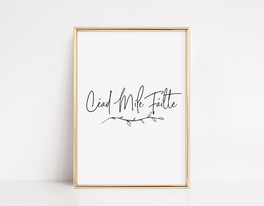 Irish Hallway Art Print, Hallway Prints, Entrance Sign, Céad Míle ...