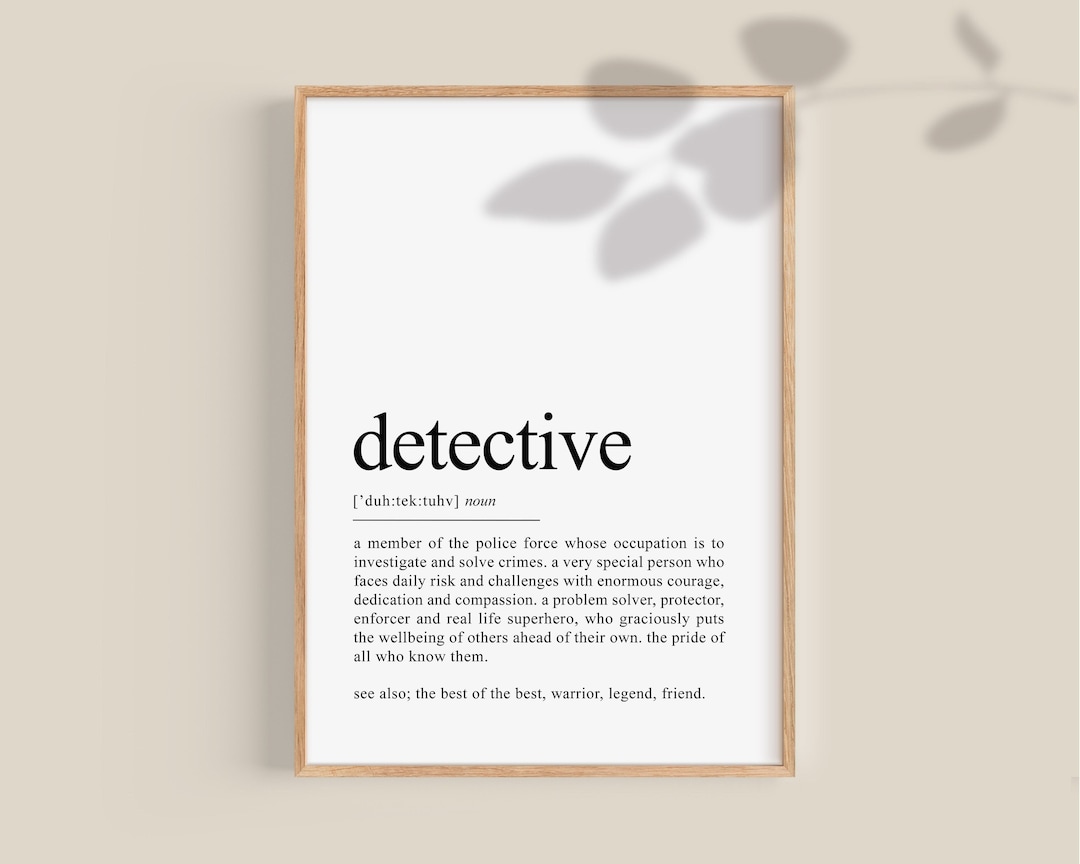 Detective Gifts, Police Detective Gifts, Gift for Detectives Definition ...