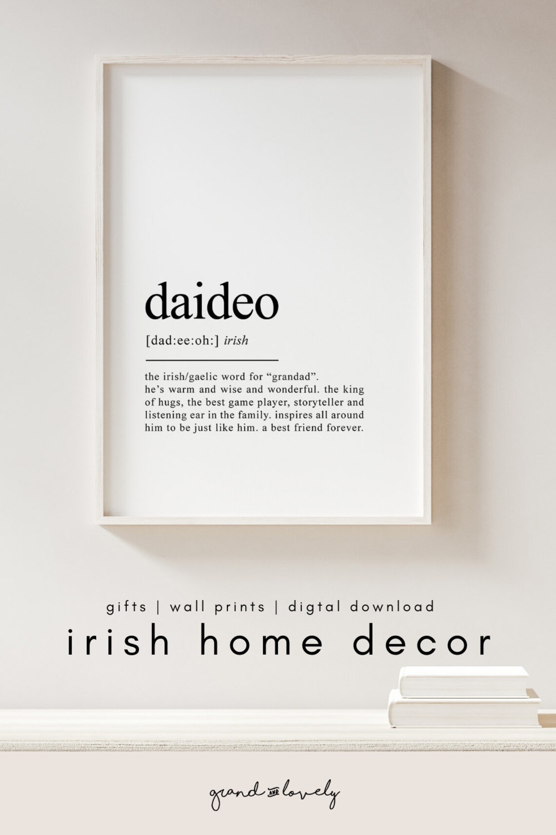 Daideo Gift Daideo Definition Print Daideo Gift Grandad | Etsy
