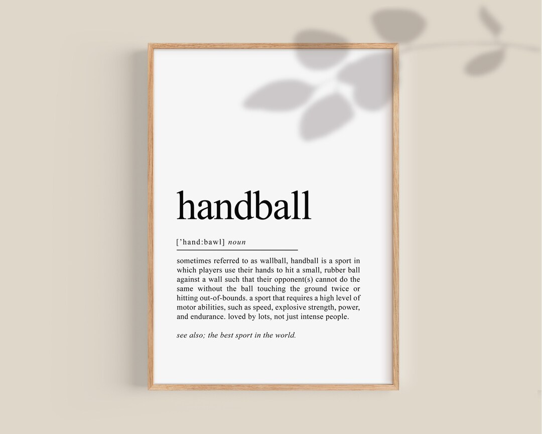 Handball Definition Print, Handball Poster, Handball Coach Gift ...