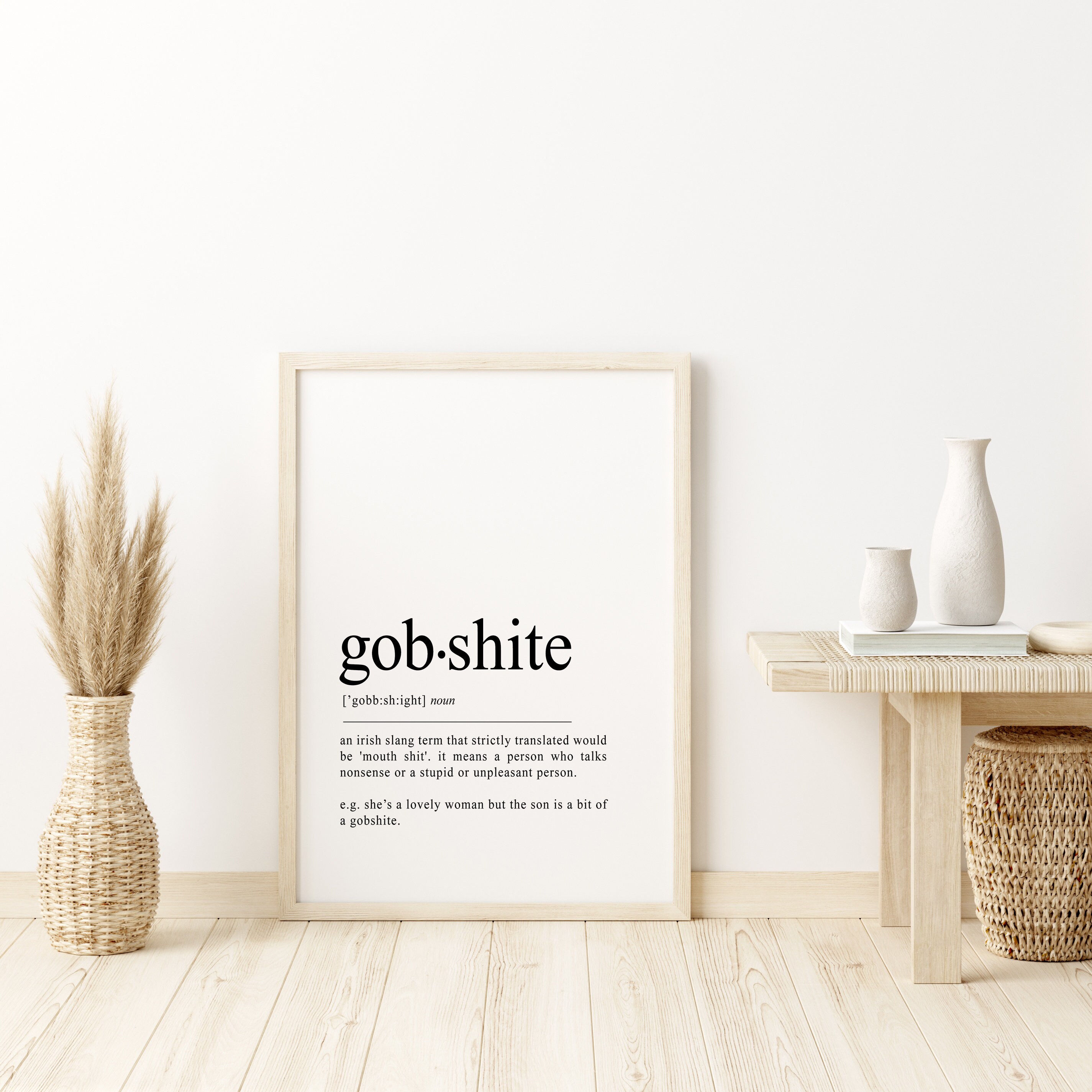 Gobshite Definition Print: Funny Irish Slang Art (digital Download) - Etsy