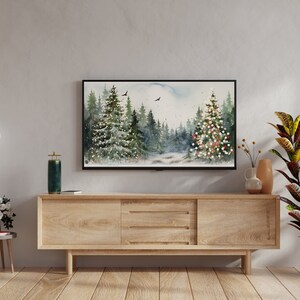 Christmas Samsung Frame TV Art Christmas TV Art Set of 2 Xmas Trees ...