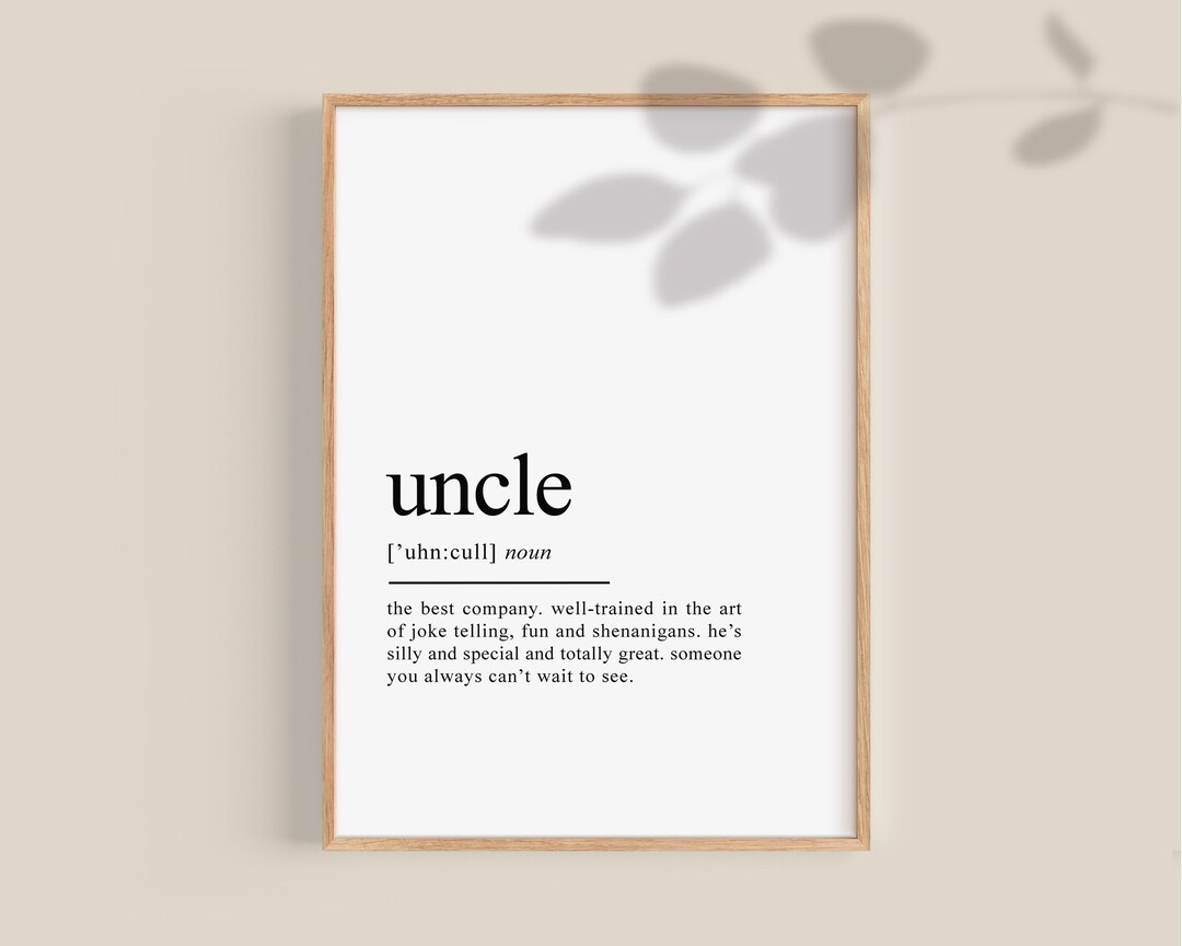 Uncle Gift, Special Uncle Definition Print, Best Uncle Gift Idea, Gift ...