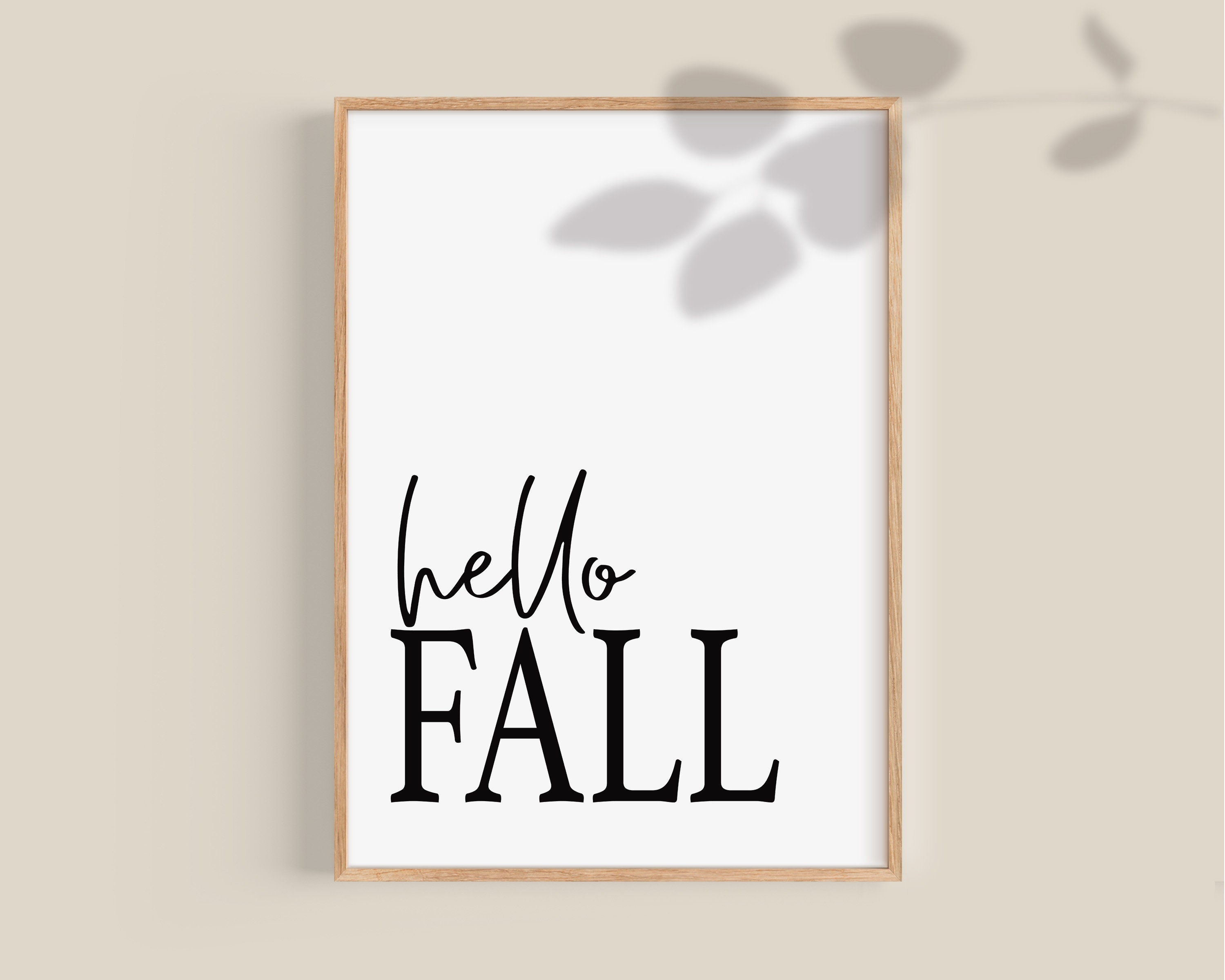 Hello Fall Printable Fall Decor Fall Wall Decor Autumn - Etsy